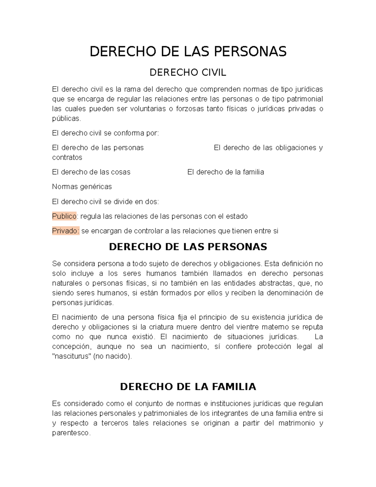 DERECHO CIVIL: Análisis del Derecho de las Personas y de la Familia ...