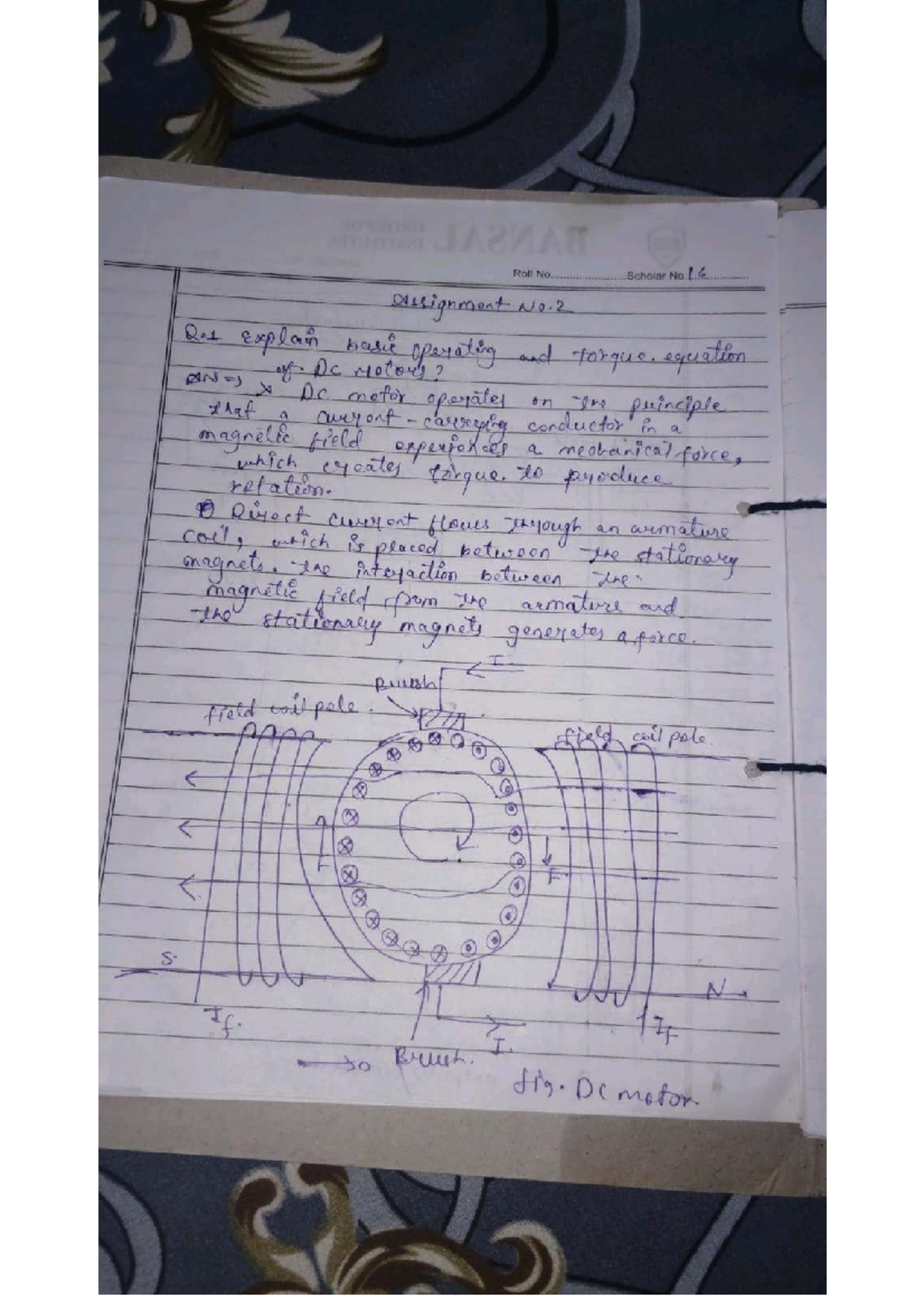 DC Motors: Operating Principles & Torque Equations - Assignment 201 ...