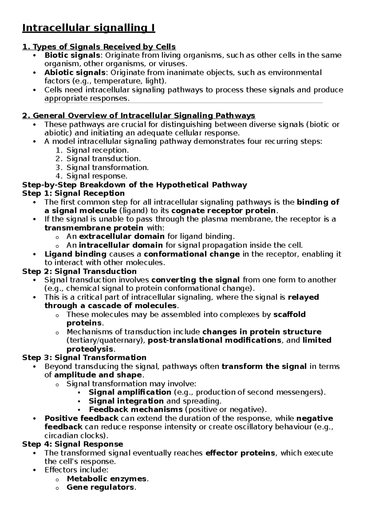 Intracellular Signaling I: Types, Pathways, and Cellular Responses ...