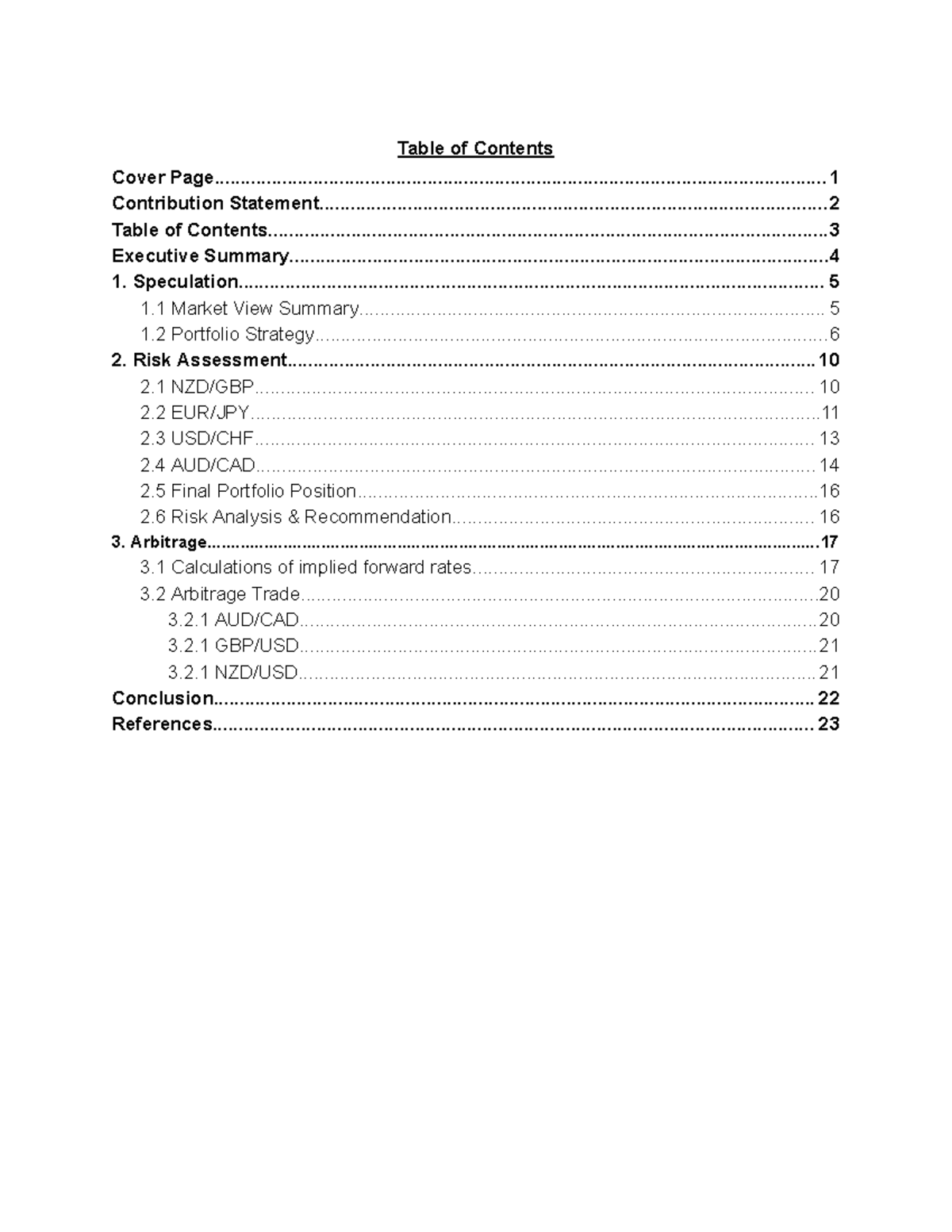 LF02 Leong 1 - BAFI1005 Currency Trading Strategy Analysis Report - Studocu