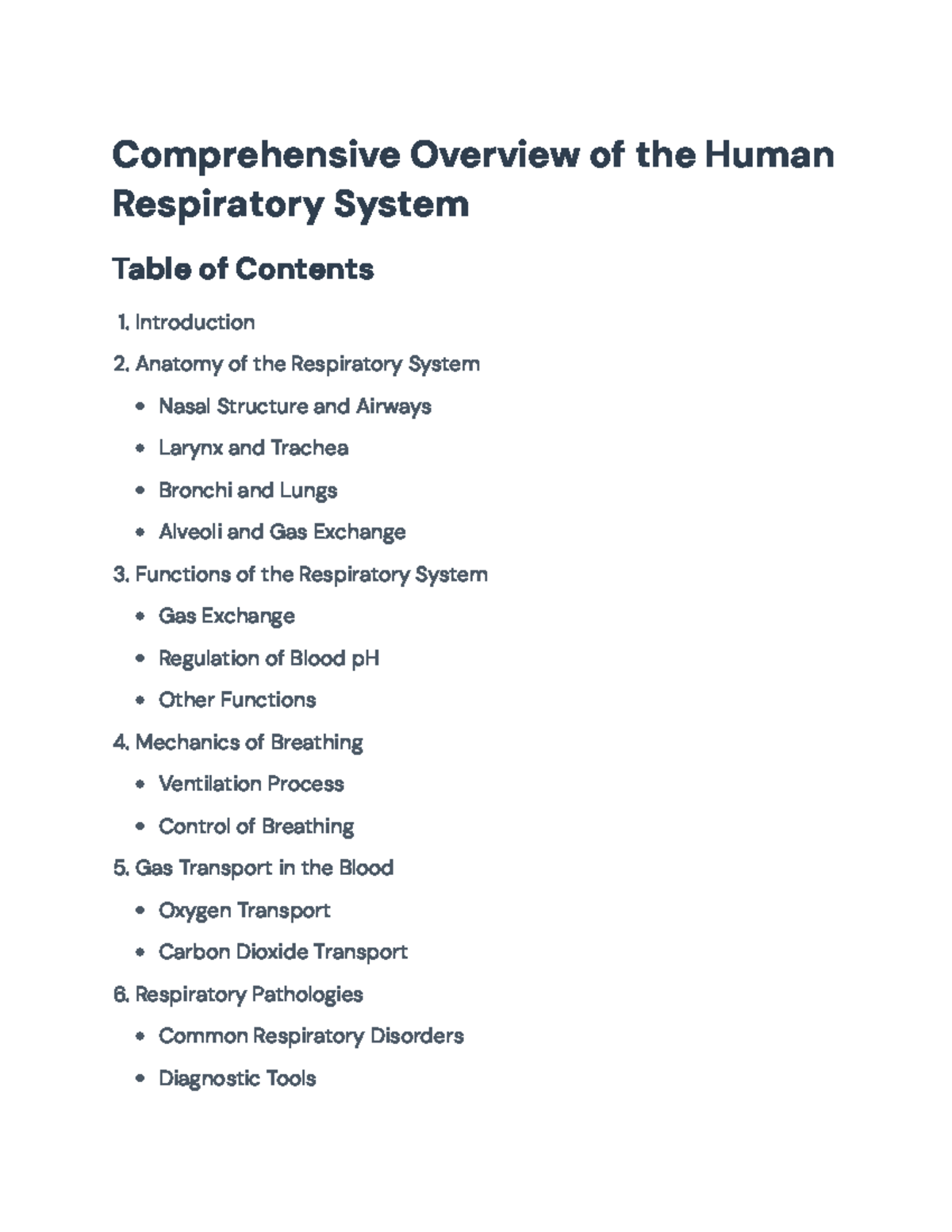 Comprehensive Overview of the Human Respiratory System - Anatomy ...