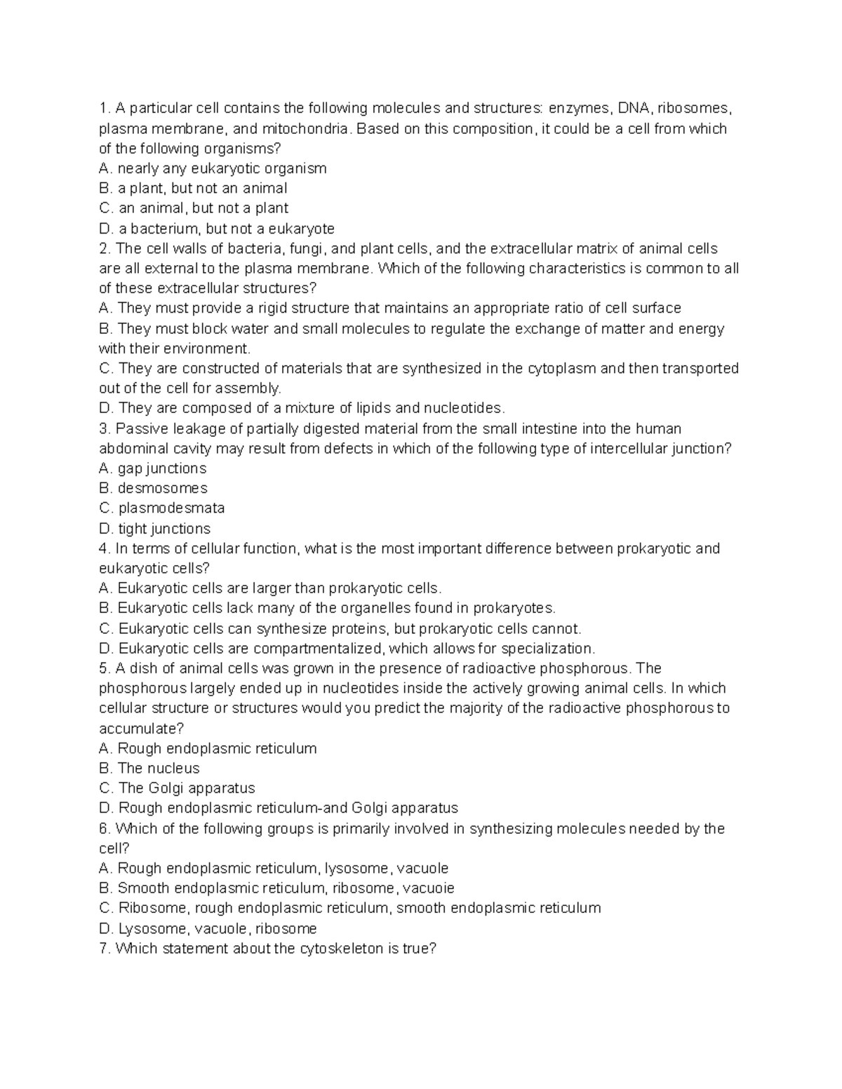 Cell Signaling and Membrane Transport Exam Review (Course Code: BIO101 ...