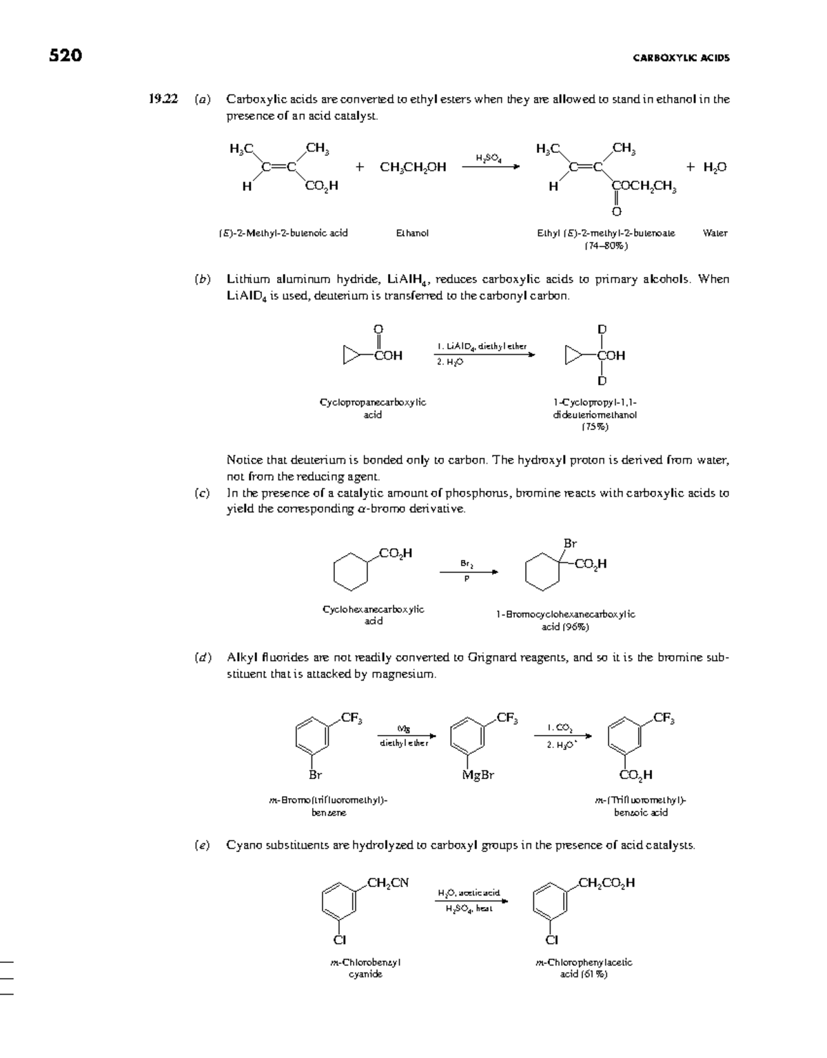 520 Organic Chemistry: Carboxylic Acids & Reactions (Final Exam) - Studocu