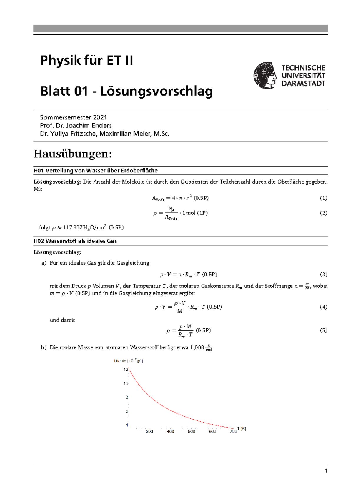 ETi T Uebung 01-loes H - PHYSIK 2 SOSE21 Übungen - Physik für ET II ...