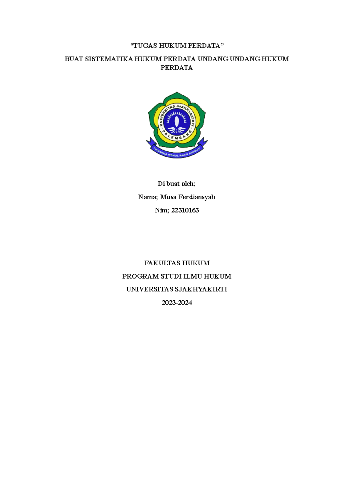Sistematika Hukum Perdata di Indonesia - TUGAS HUKUM PERDATA 22310163 ...