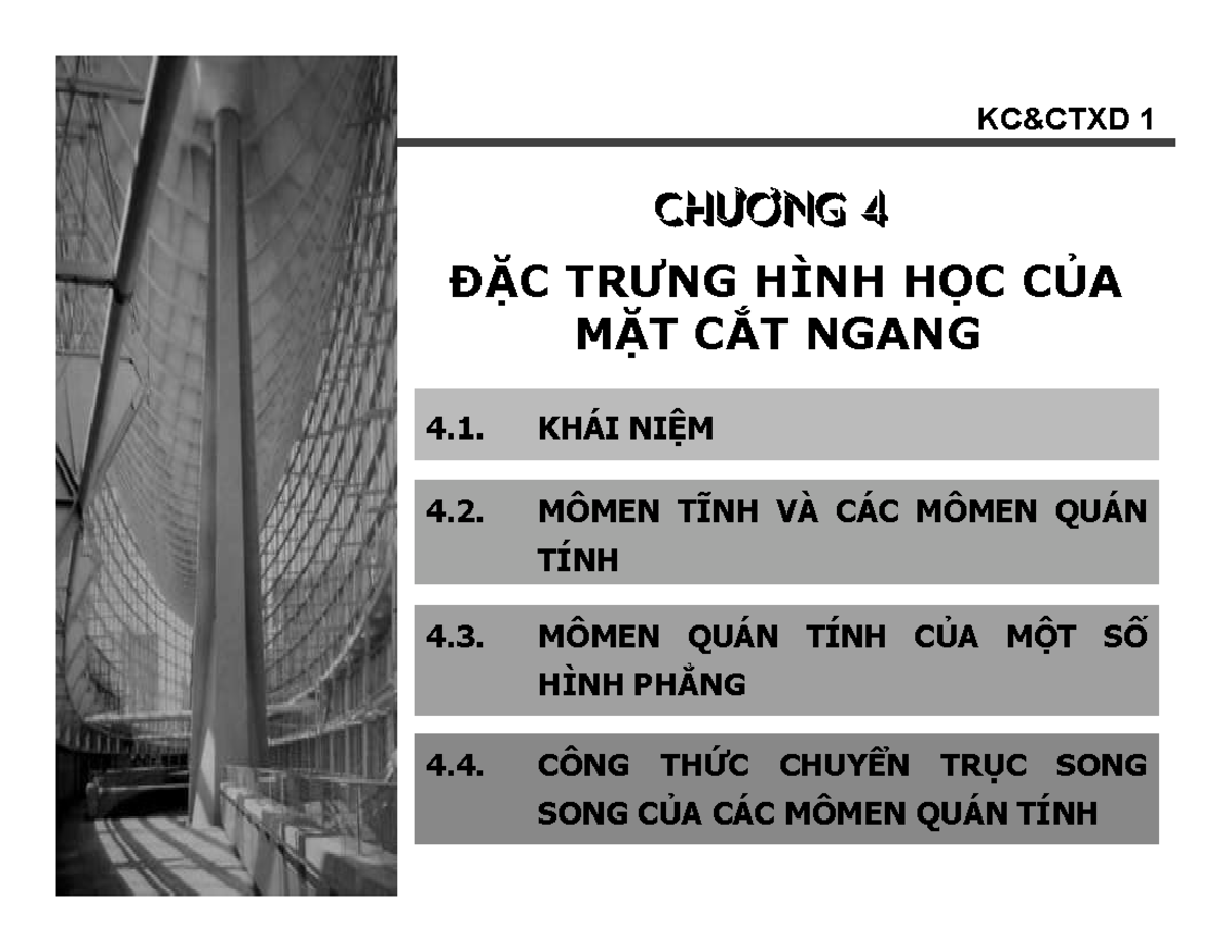 5.CHCT-Dactrunghinhhoc [Compatibility Mode] - ch¦¬ng 4 ĐẶC TRƯNG HÌNH HỌC CỦA MẶT CẮT NGANG 4 ...