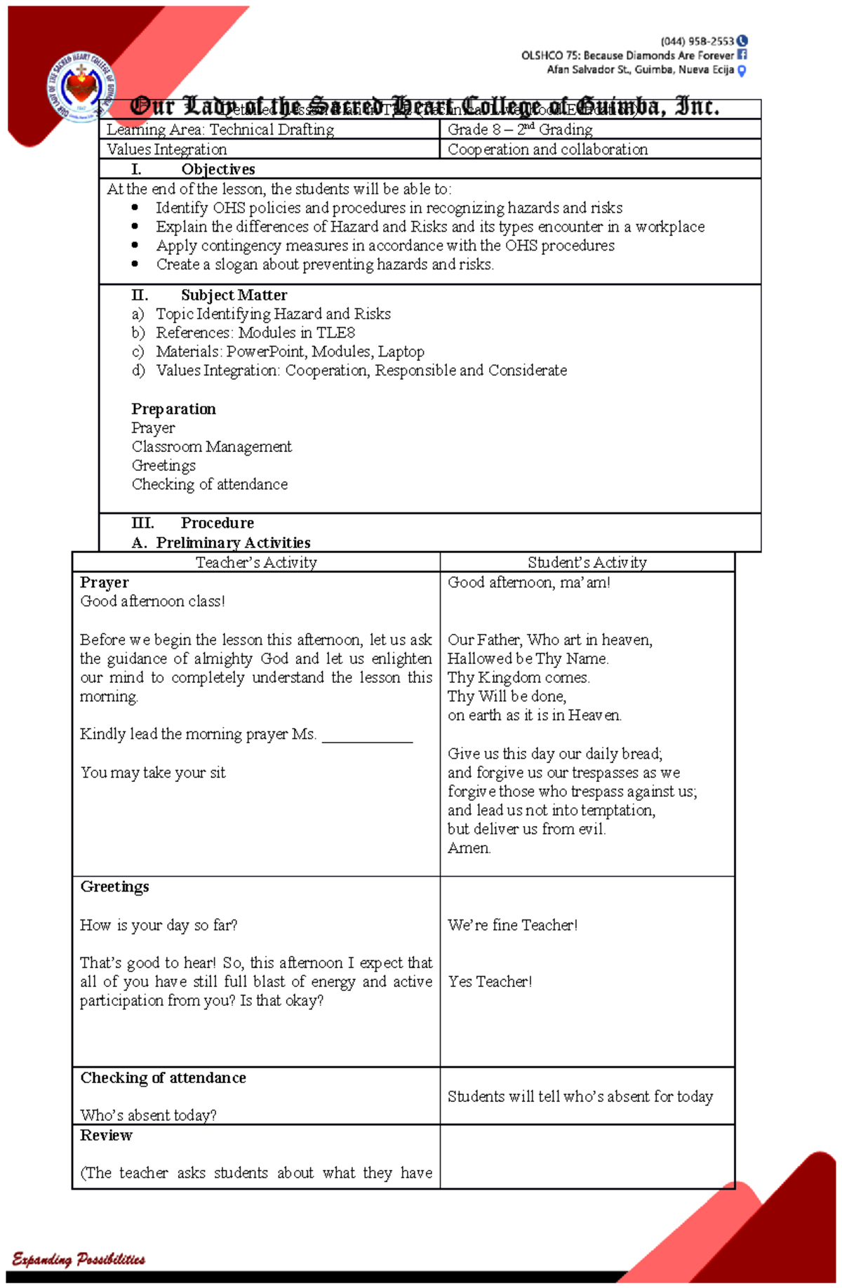 Detailed-Lesson-Plan-in-TLE-OHS (Auto Recovered) - Detailed Lesson Plan ...