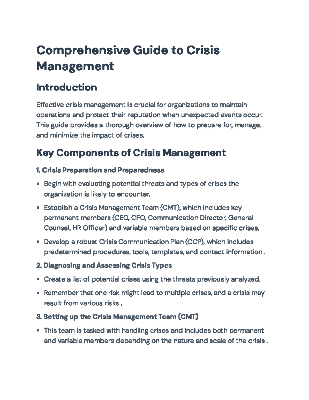Comprehensive Crisis Management Guide: Strategies and Best Practices ...
