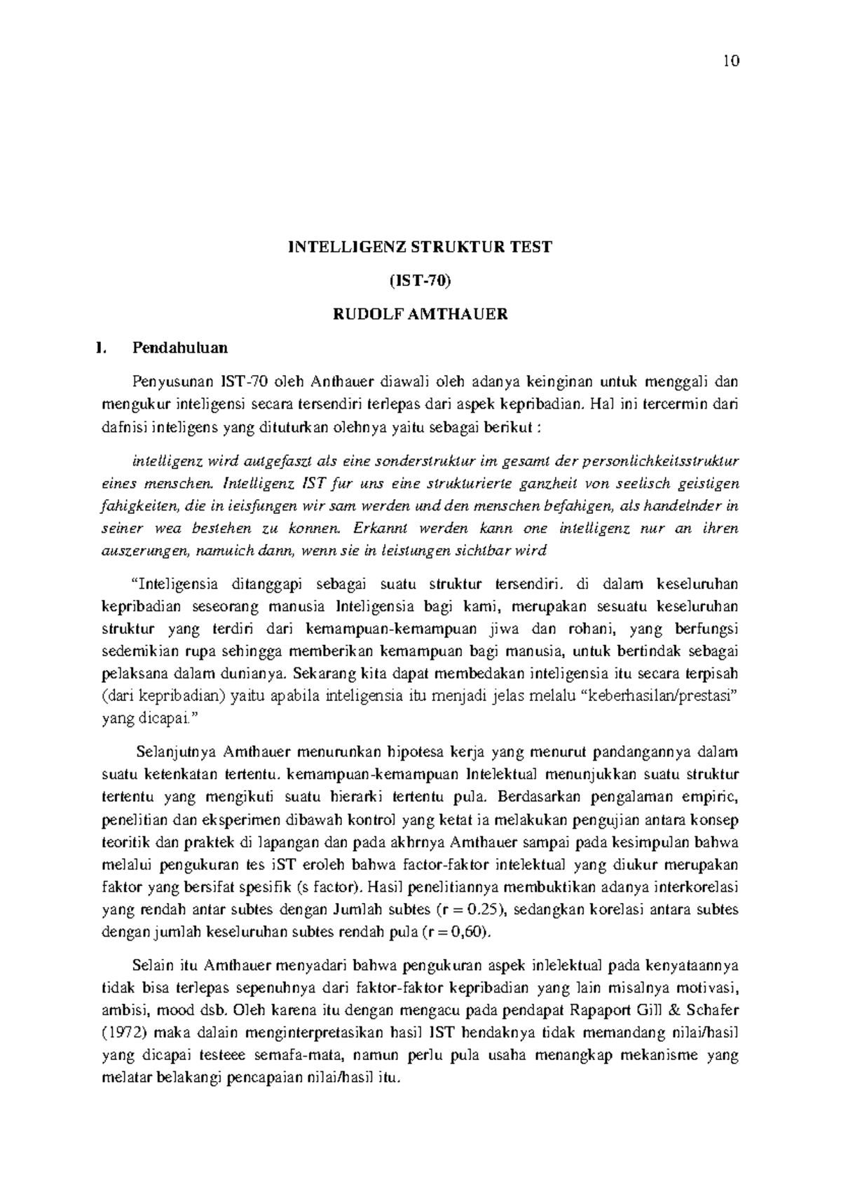 IST-70: Interpretasi dan Analisis Tes Inteligensi Struktural - Studocu