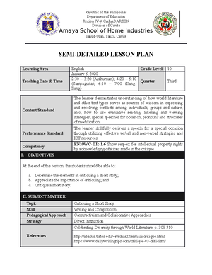 Lesson-plan - lesson plan for grade 9 Topic: Making Generalizations ...