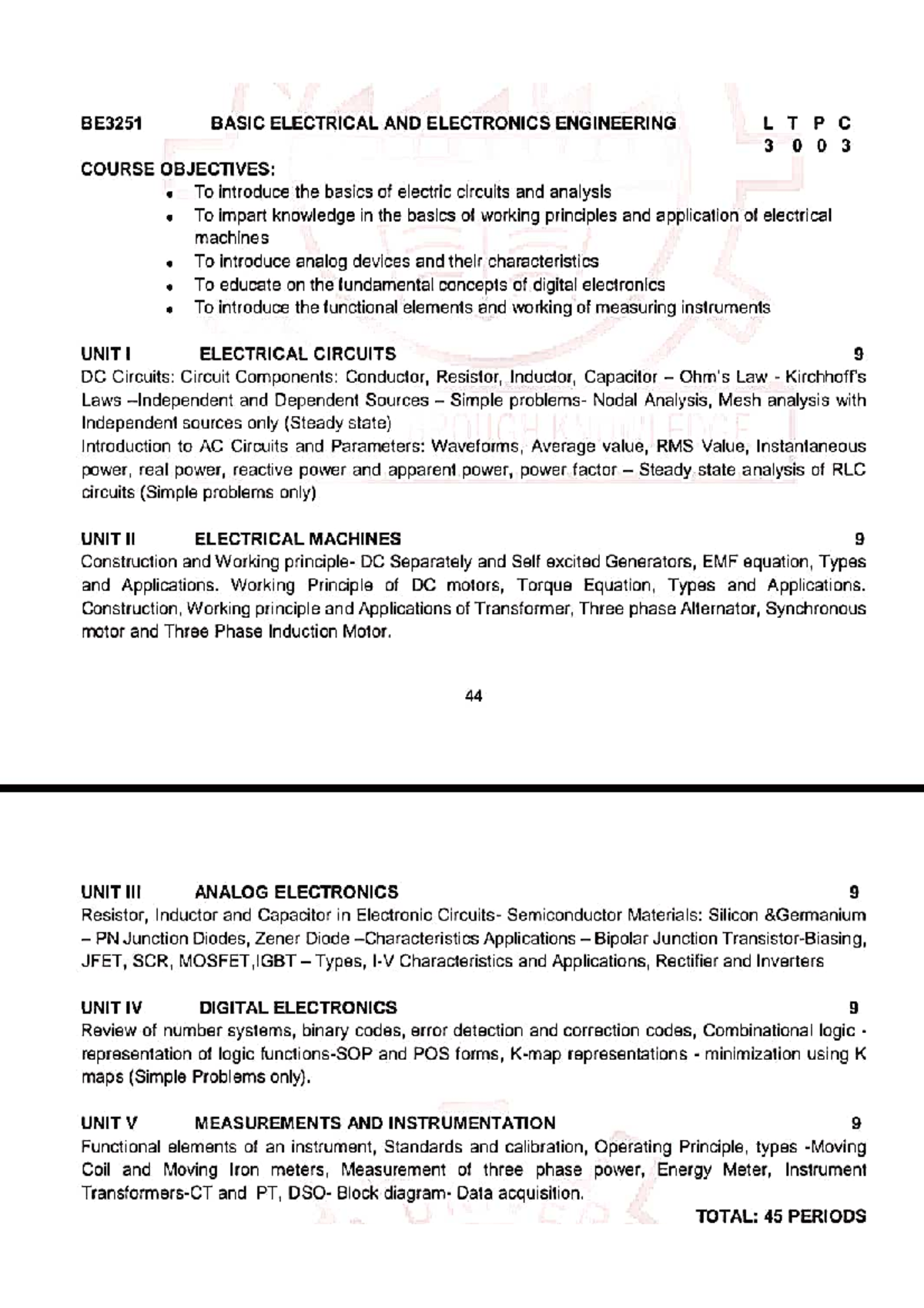 BEEE BE3251 Unit 1 Handwritten Notes: Electrical Circuits Basics - Studocu