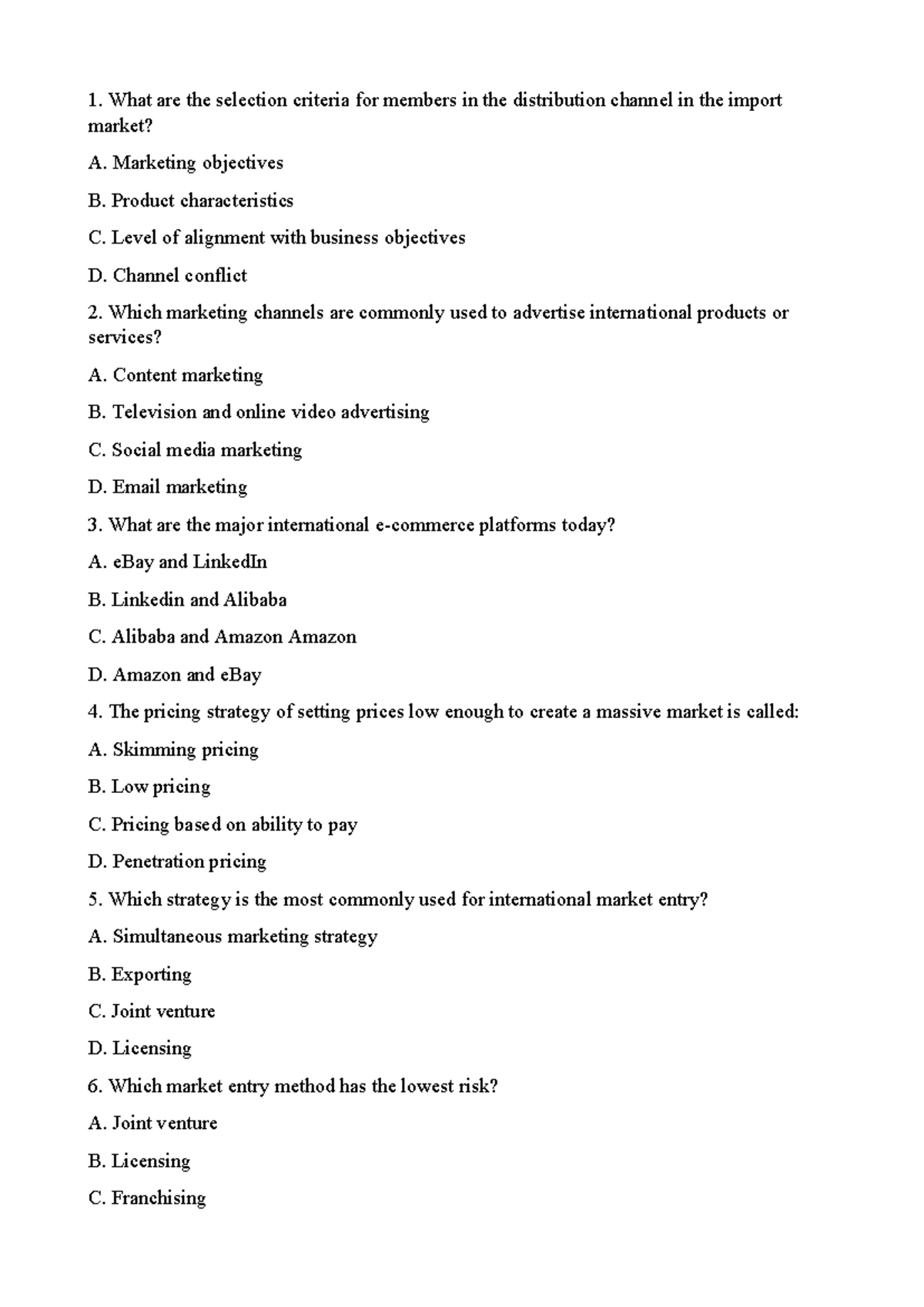 MKT 101: Key Concepts in International Marketing Strategies - Studocu