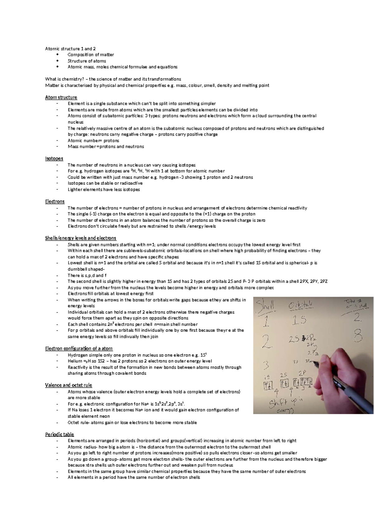 Bonding Principles and Atomic Structure: Chemistry 101 Overview - Studocu