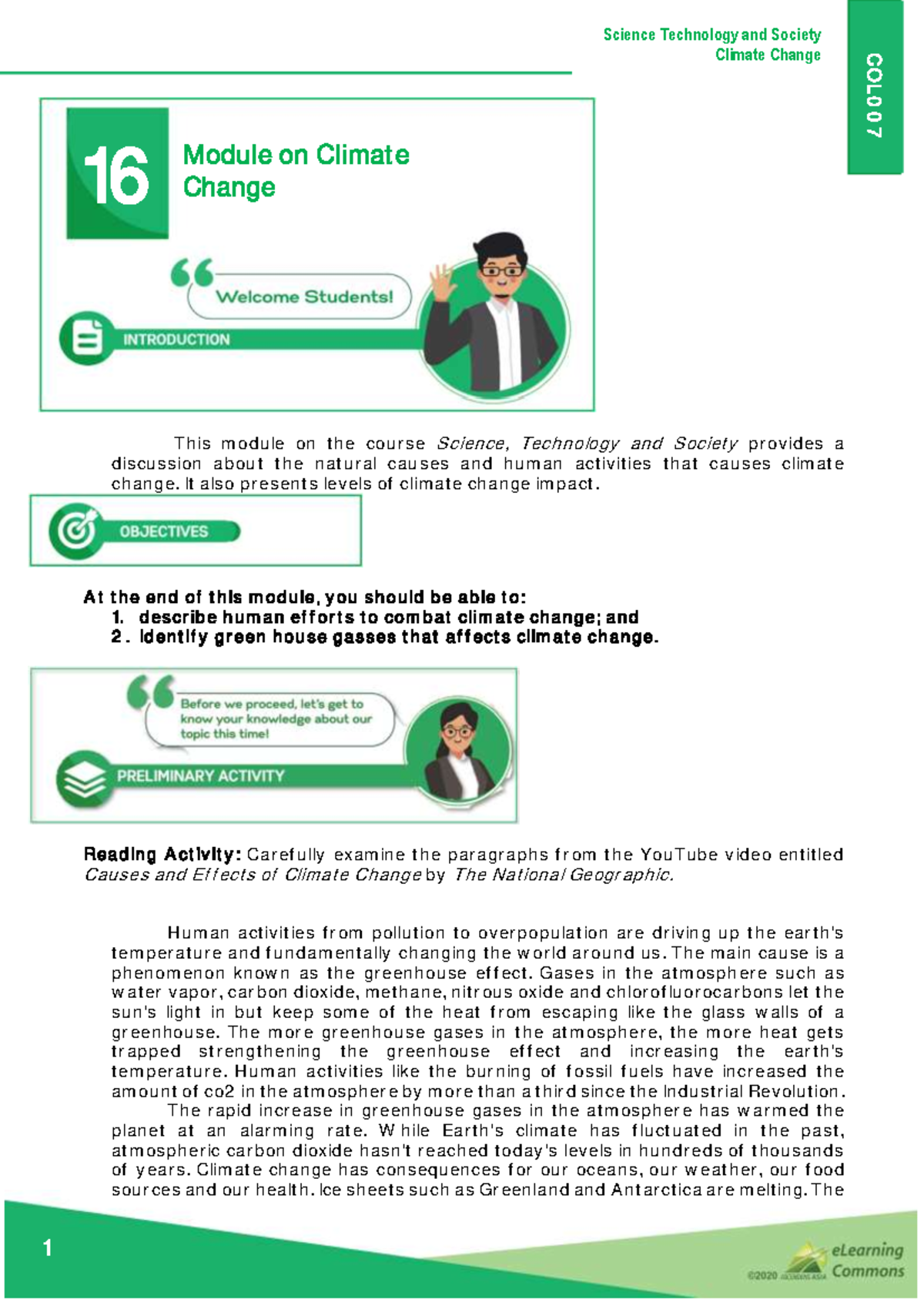STS 16: Climate Change Impacts and Human Influence - Studocu