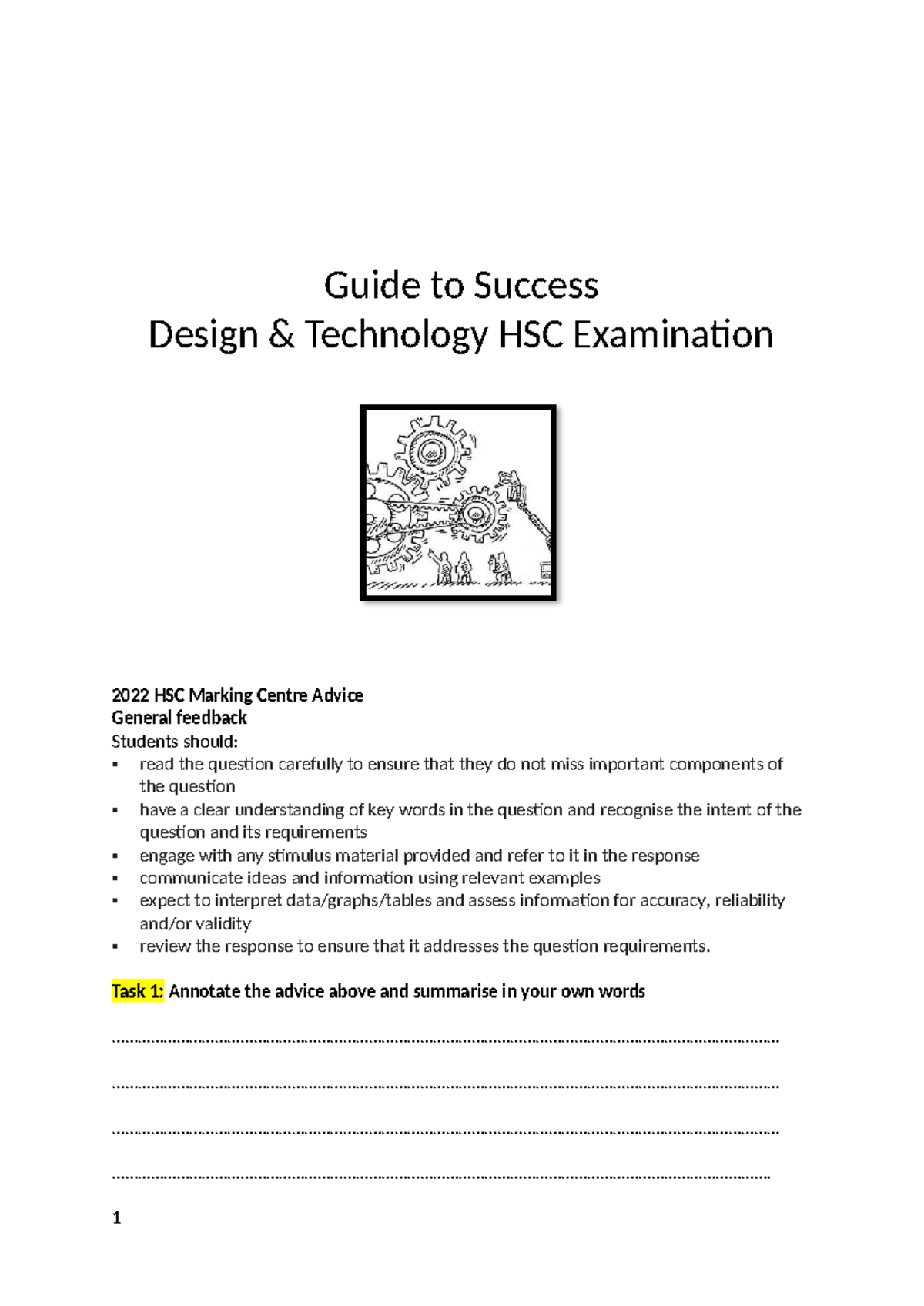 DT HSC Guide to Success: Exam Strategies & Key Insights 2022 - Studocu