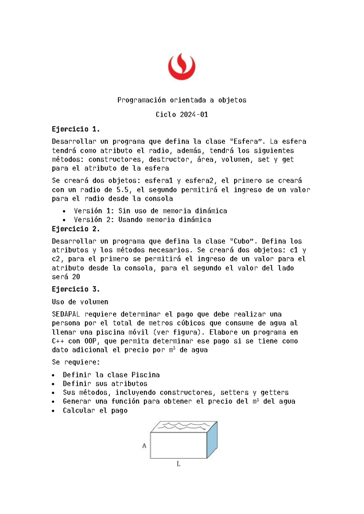 Programación Orientada A Objetos Ejercicios De Clase Programación 1564