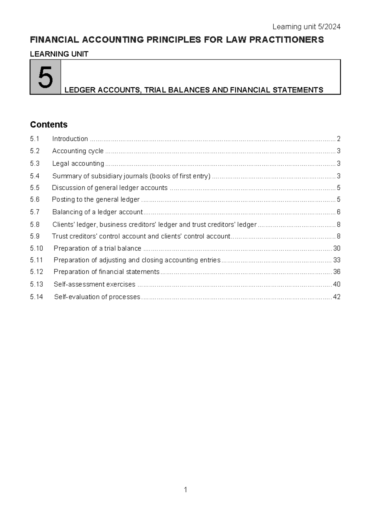 FAC1503 2024 Learning unit 5 (updated) - FINANCIAL ACCOUNTING ...