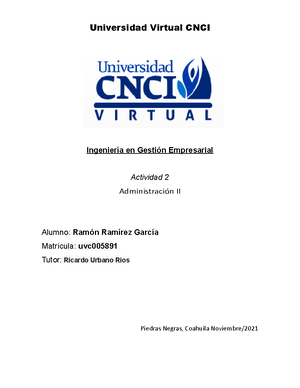 Administracion 2 proyecto modular - Proyecto modular ####### Universidad virtual CNCI ...