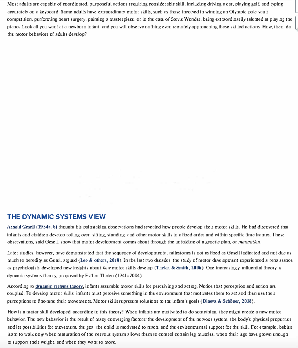 Dynamic Systems Theory in Infant Motor Development: Milestones & Mechanisms - Studocu