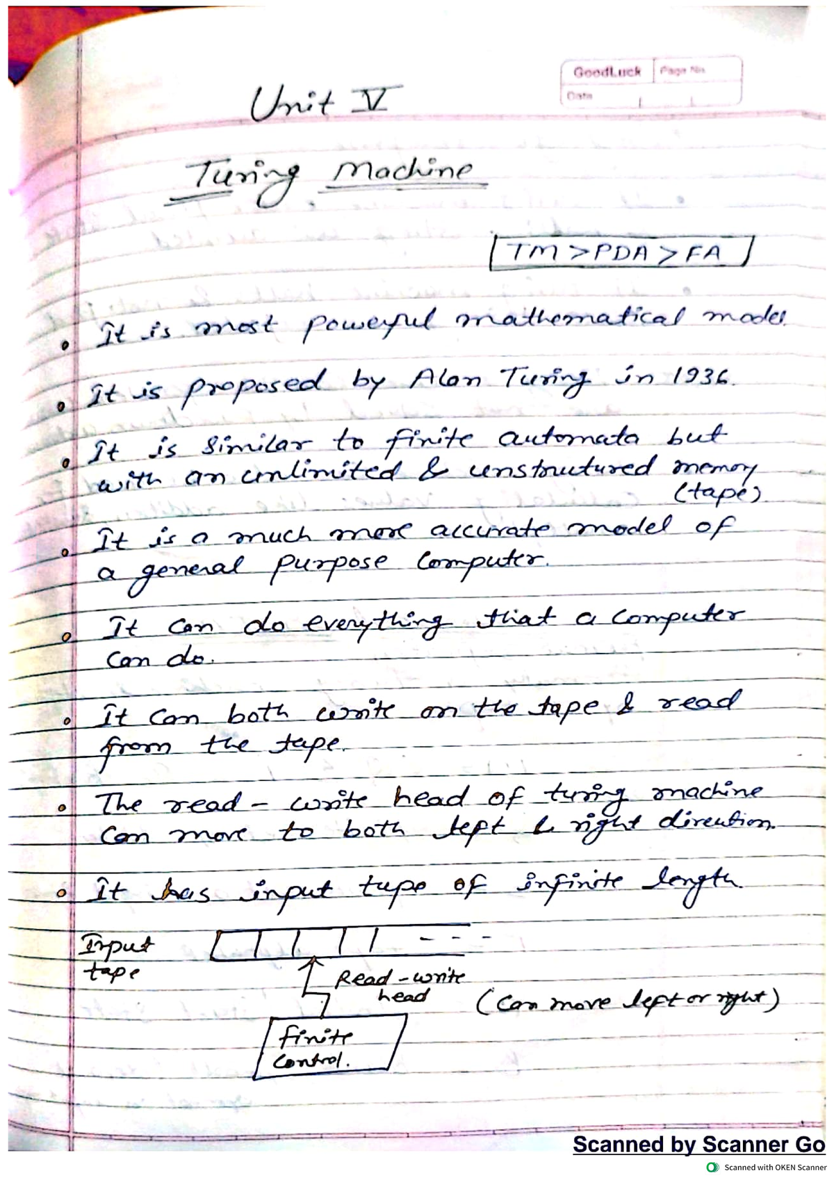 Unit V: Turing Machine Concepts and Applications - Studocu