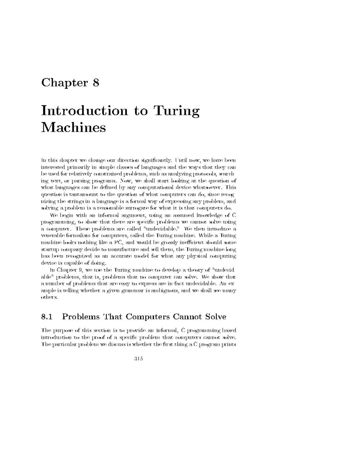 Chapter 8: Introduction to Turing Machines (CS 101) - Studocu
