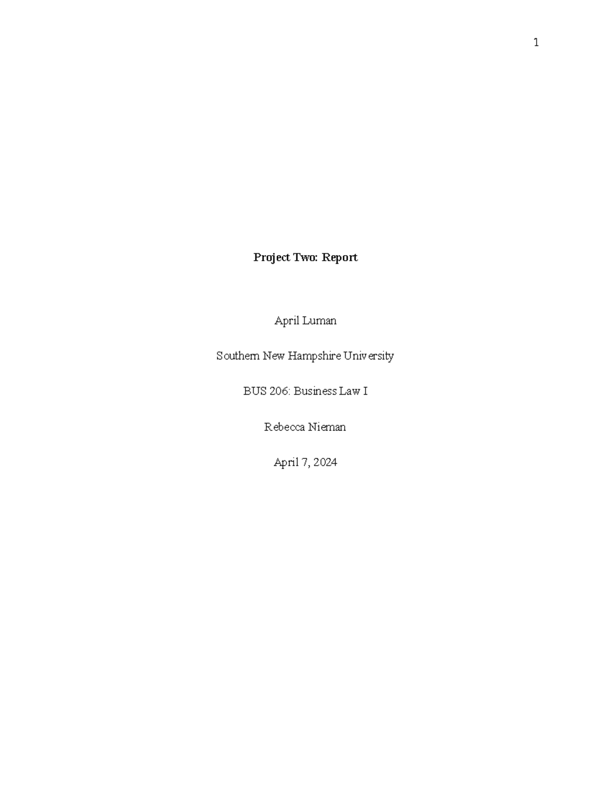 BUS 206 Module 5 Project 2: Ethical and Legal Considerations Report ...