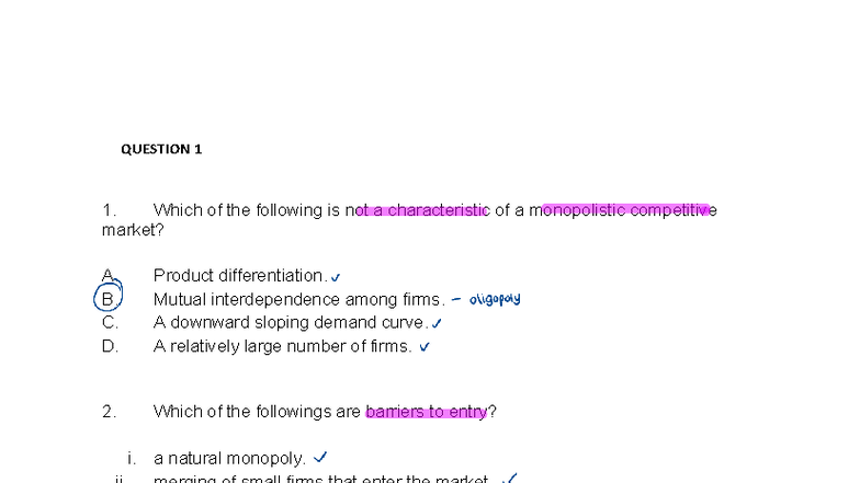Tutorial on Monopoly and Monopolistic Competition (ECO101) - Studocu
