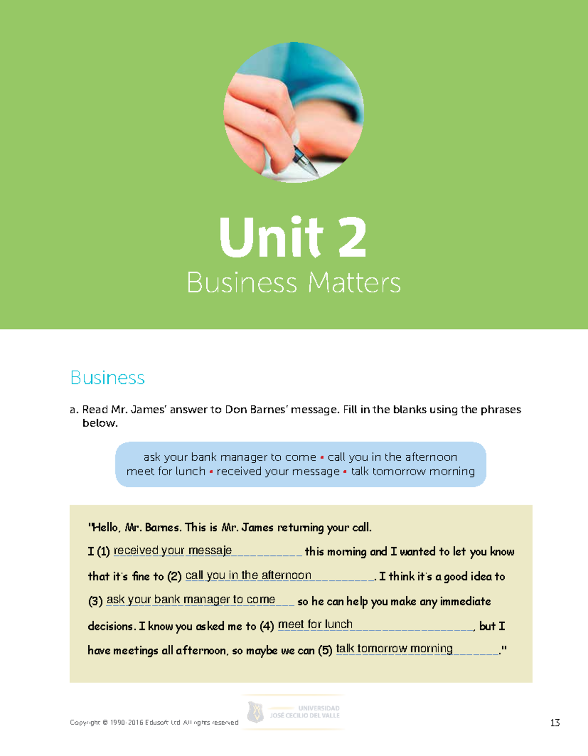 Basic 3 Workbook Unit 2 Business Activities - VBNBBM - Studocu