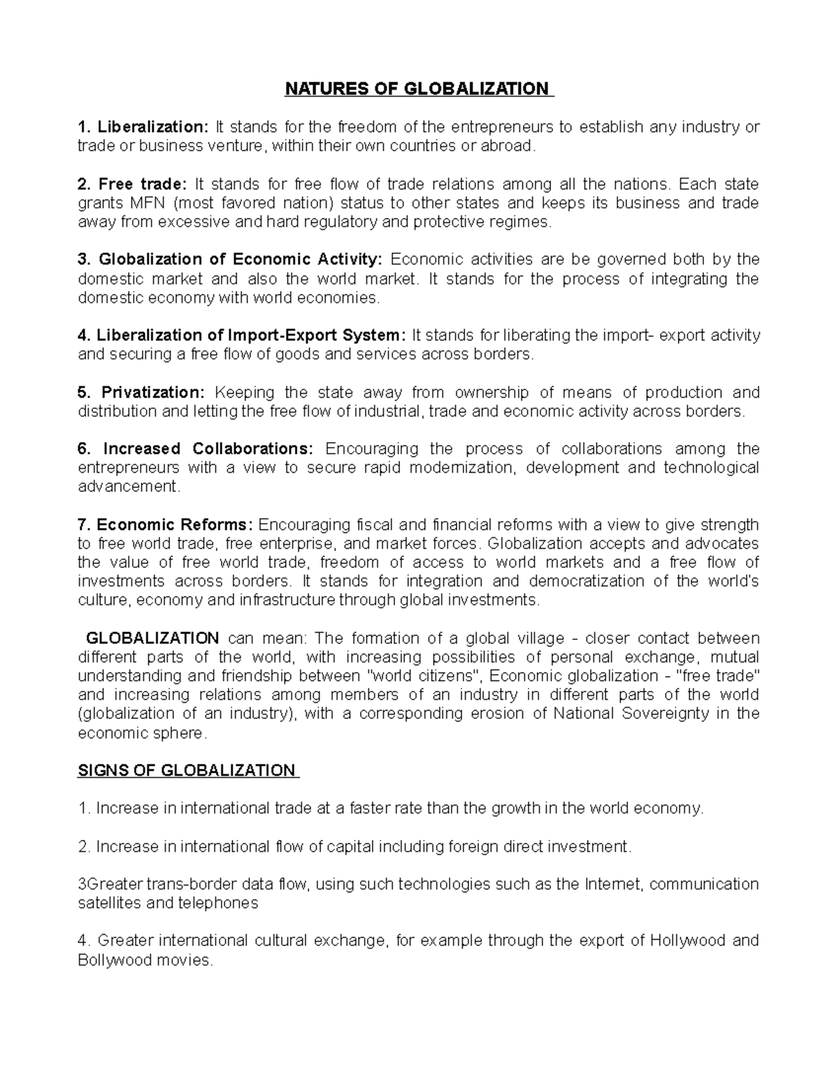 Contemporary world Module 1 - NATURES OF GLOBALIZATION 1 ...