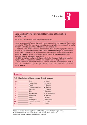 1 - Chapter 1 Homework: Medical Terminology Practice and Exercises ...