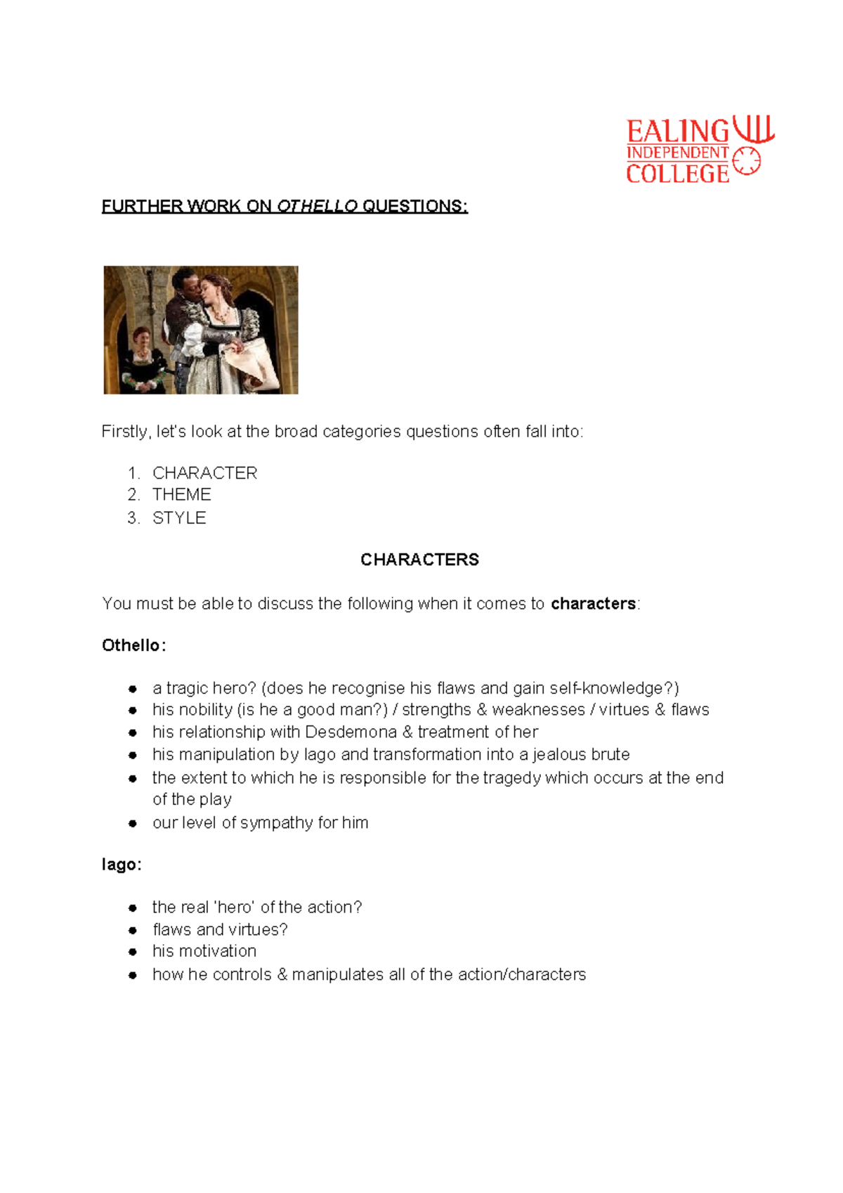 Othello Analysis Questions: Characters, Themes, and Style Insights ...