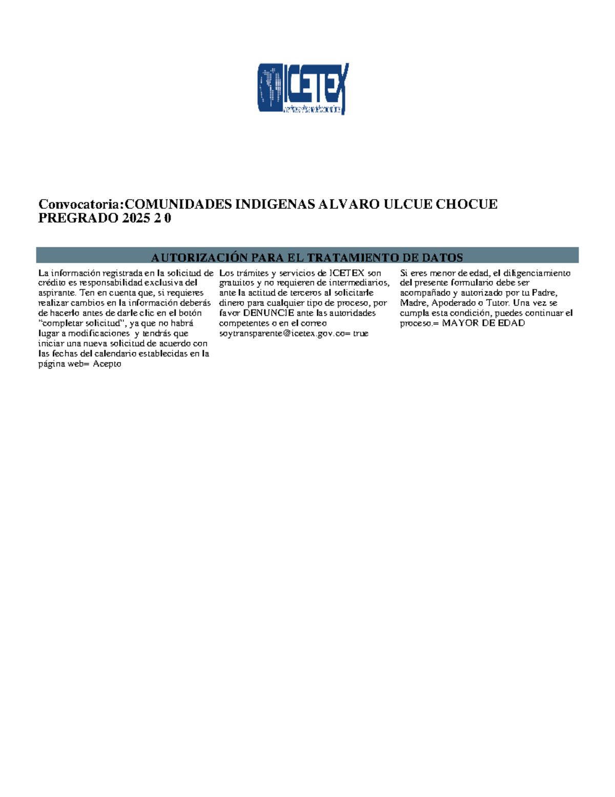 Convocatoria ICETEX: Comunidades Indígenas Alvaro Ulcue Chocue 2025 ...