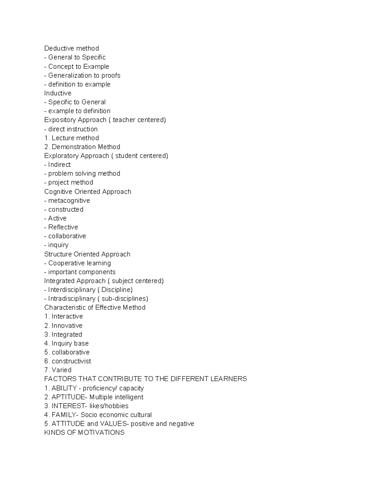 Deductive Method Overview: General Ed & Prof. Ed Concepts and ...