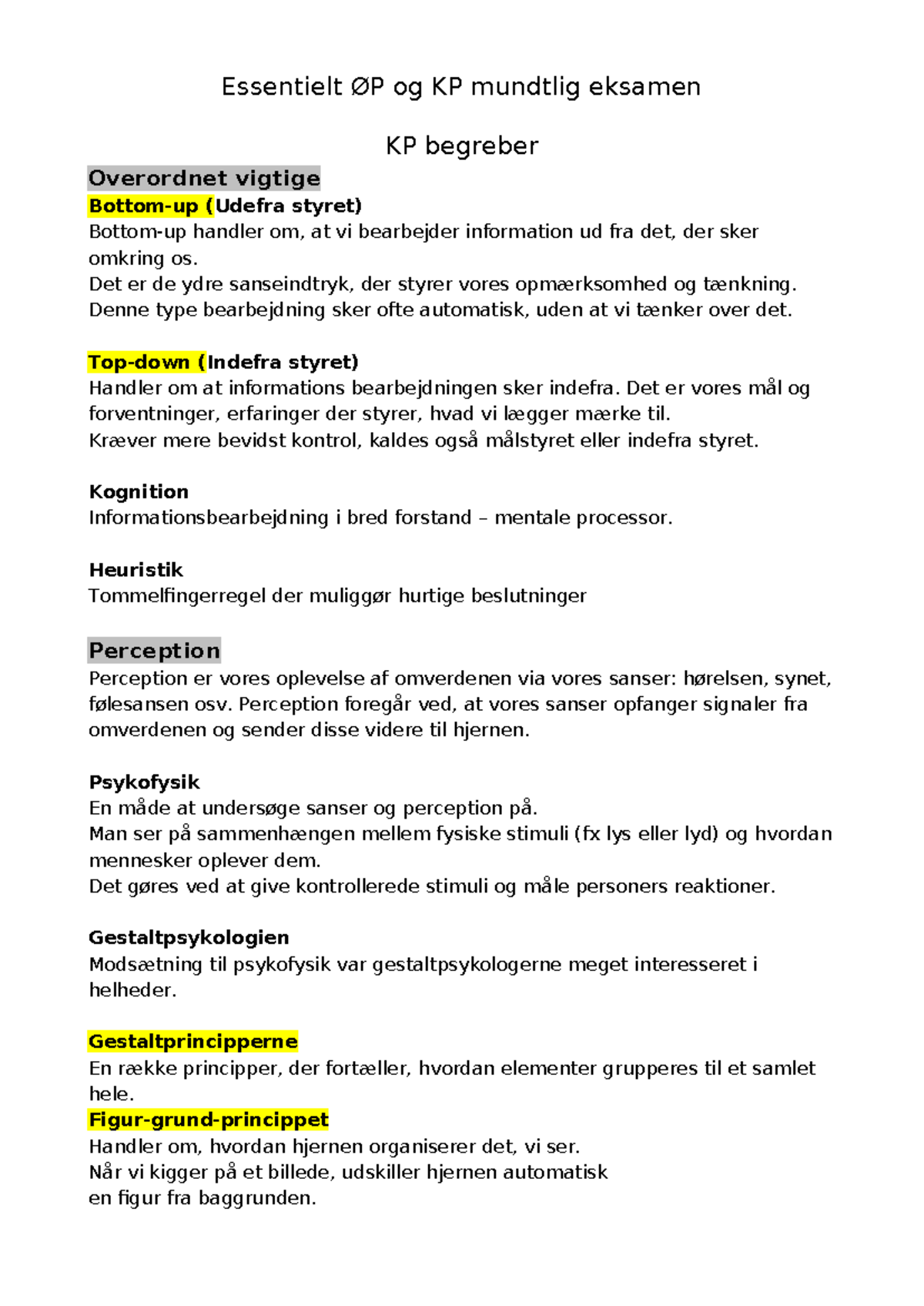 Essentielle ØP og KP Mundtlig Eksamen: Vigtige Begreber og Teorier ...