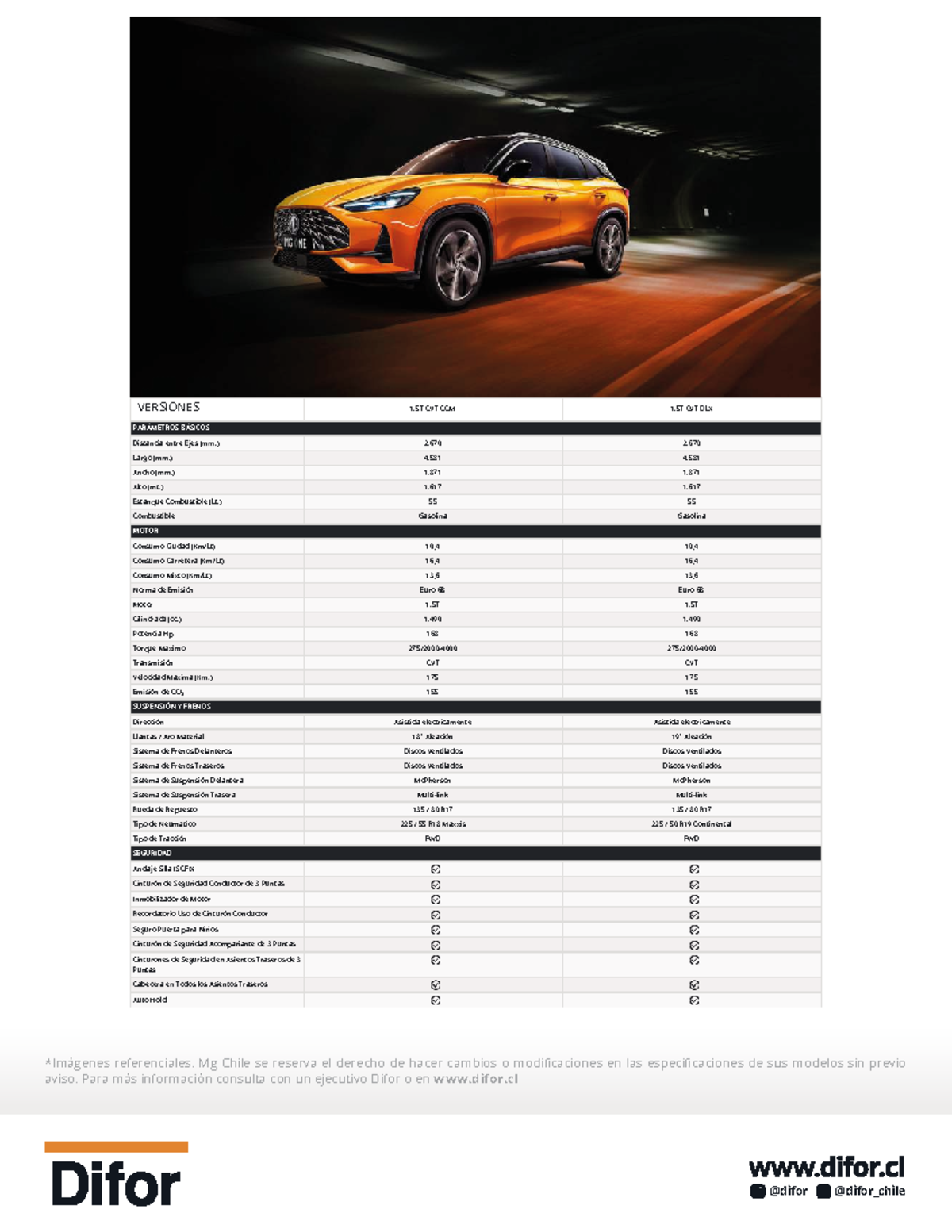 Ficha técnica de modelos Mg Chile - C 4 7 2 C referenciales - Studocu