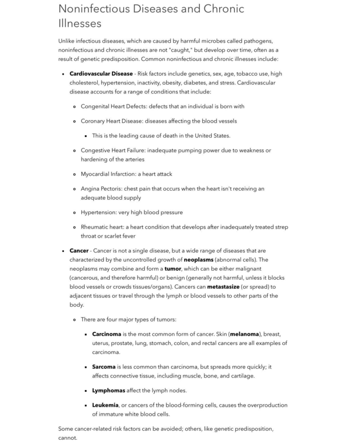 "Noninfectious Diseases & Chronic Illnesses - 2025 Exam Prep" - Studocu