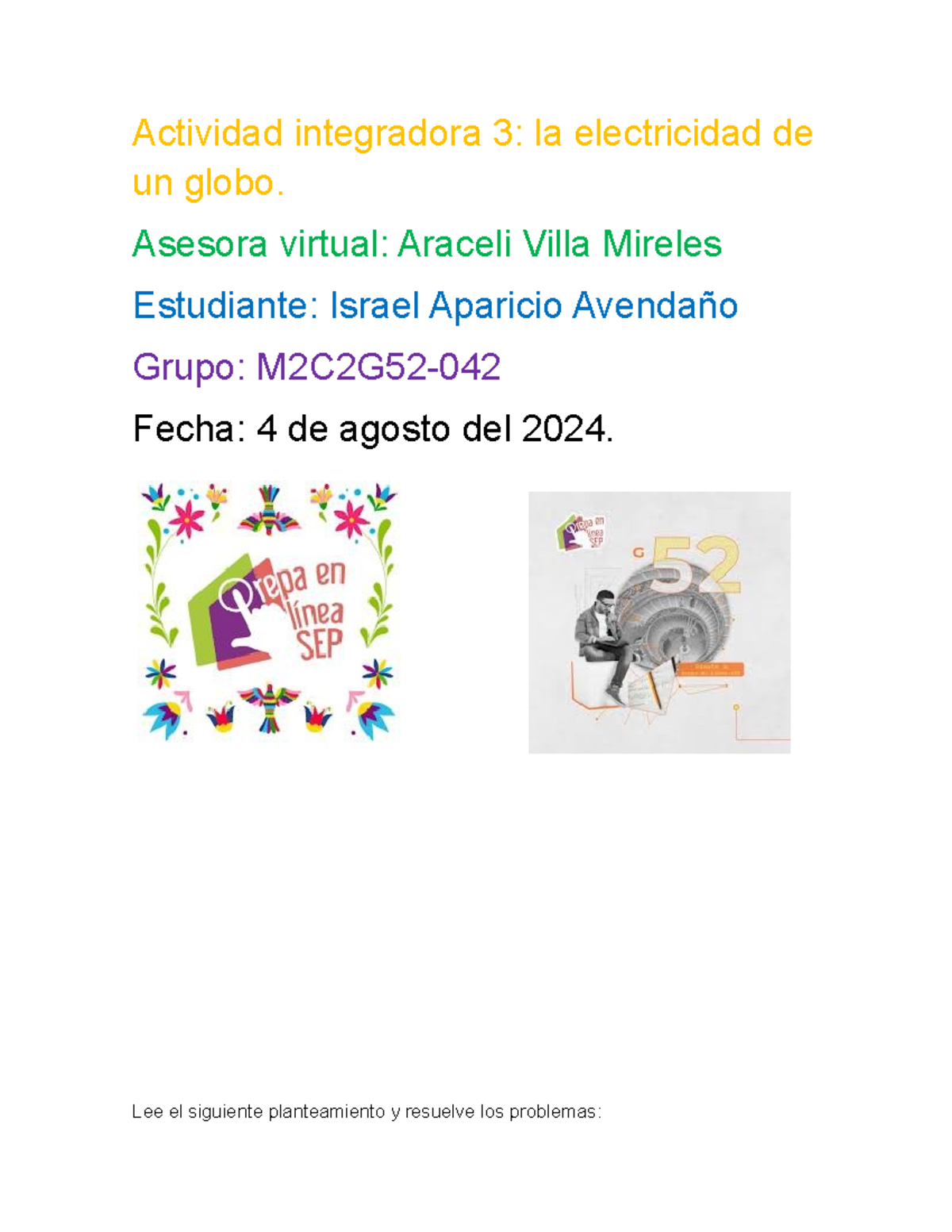 Aparicio Avendaño Israel M12S2AI3 - Actividad integradora 3: la ...