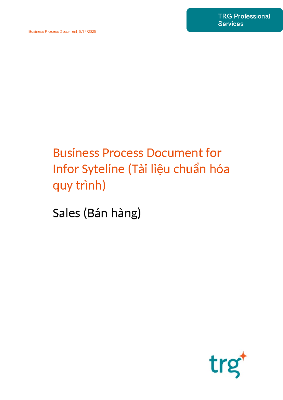 APP Sales Business Process Document for Infor Syteline v1.3 - Studocu