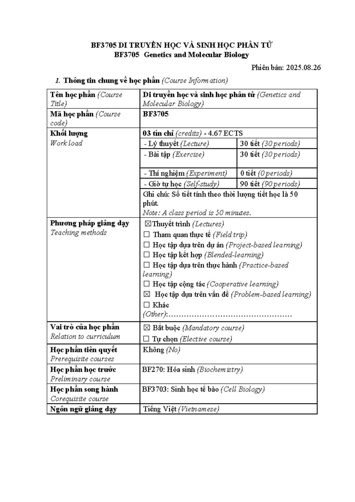 BF3705 Genetics and Molecular Biology Final Exam Notes - Studocu
