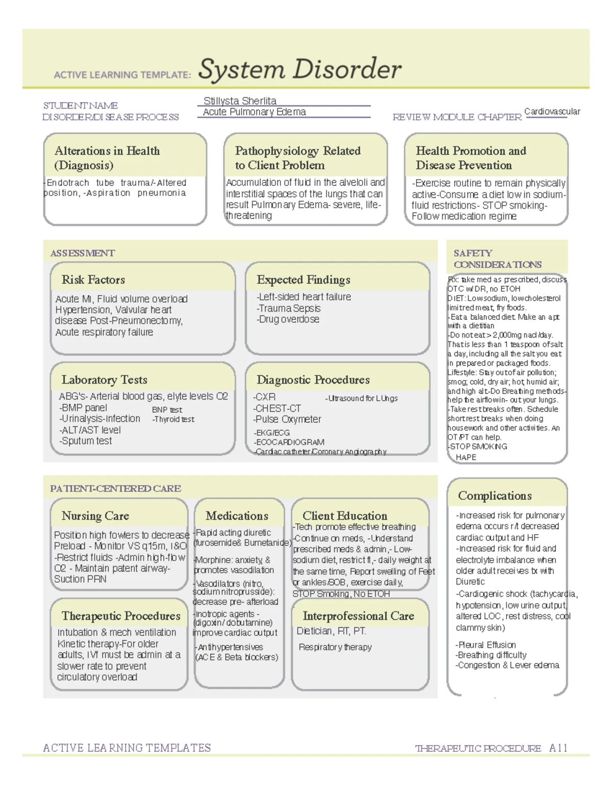 Oxygen Therapy ATI Template - ACTIVE LEARNING TEMPLATES THERAPEUTIC ...