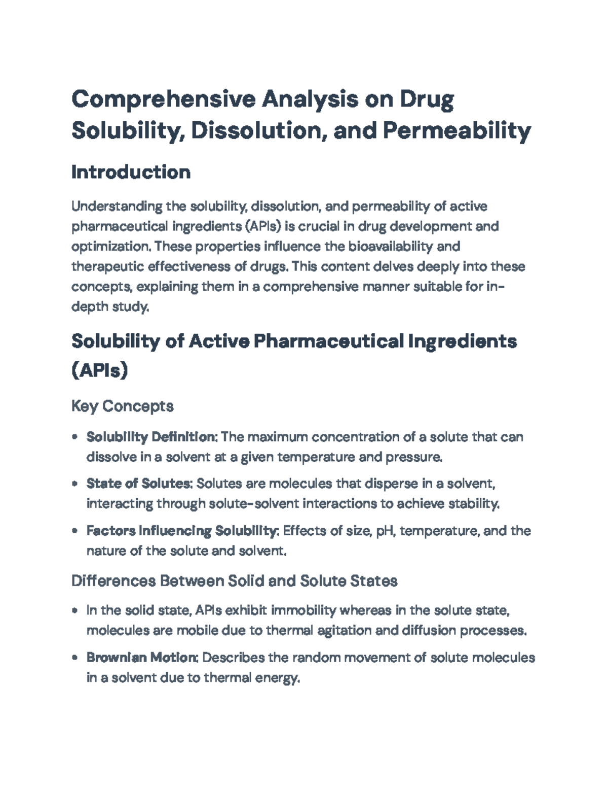 Comprehensive Study on Drug Solubility, Dissolution, and Permeability ...