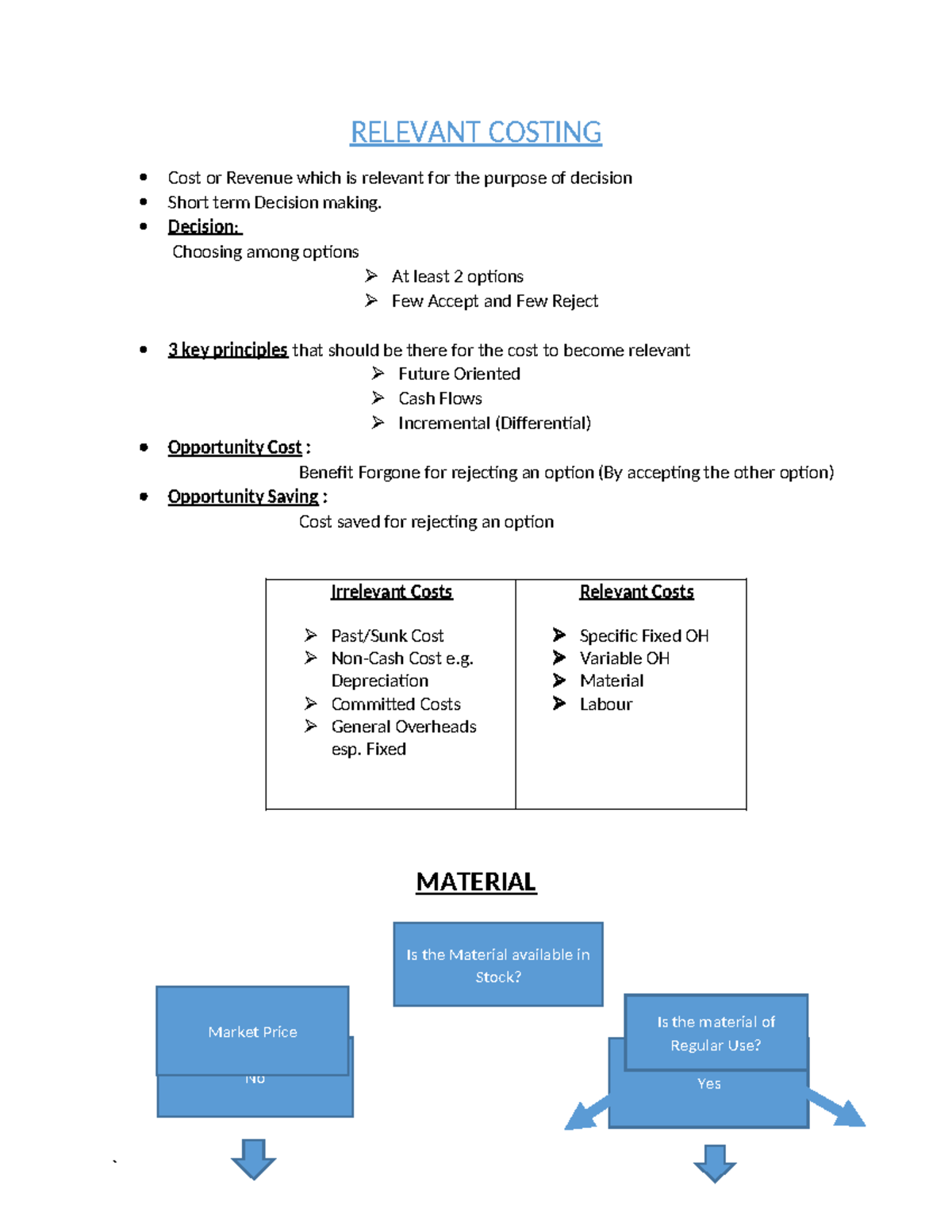710055428 - Relevant Costing for Short-Term Decision Making - Studocu