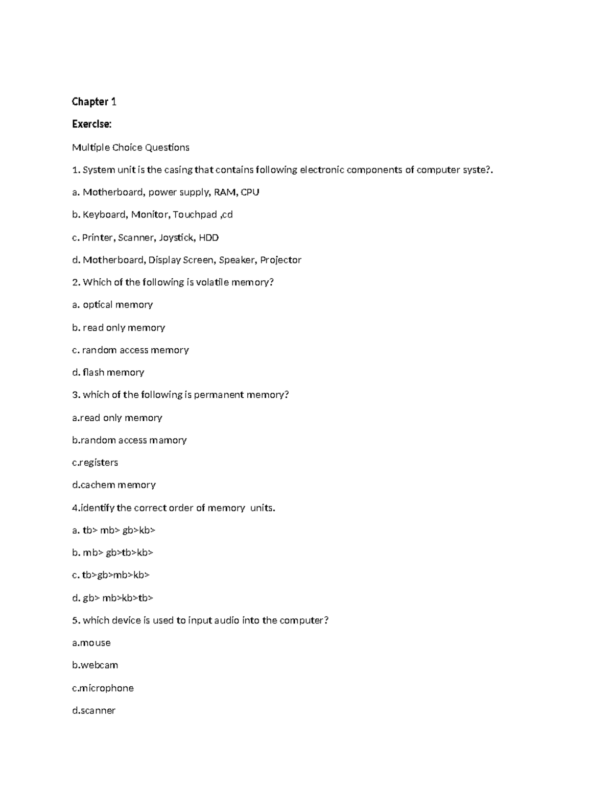 7th Class - Computer Science Extra Notes and Exercises - Studocu