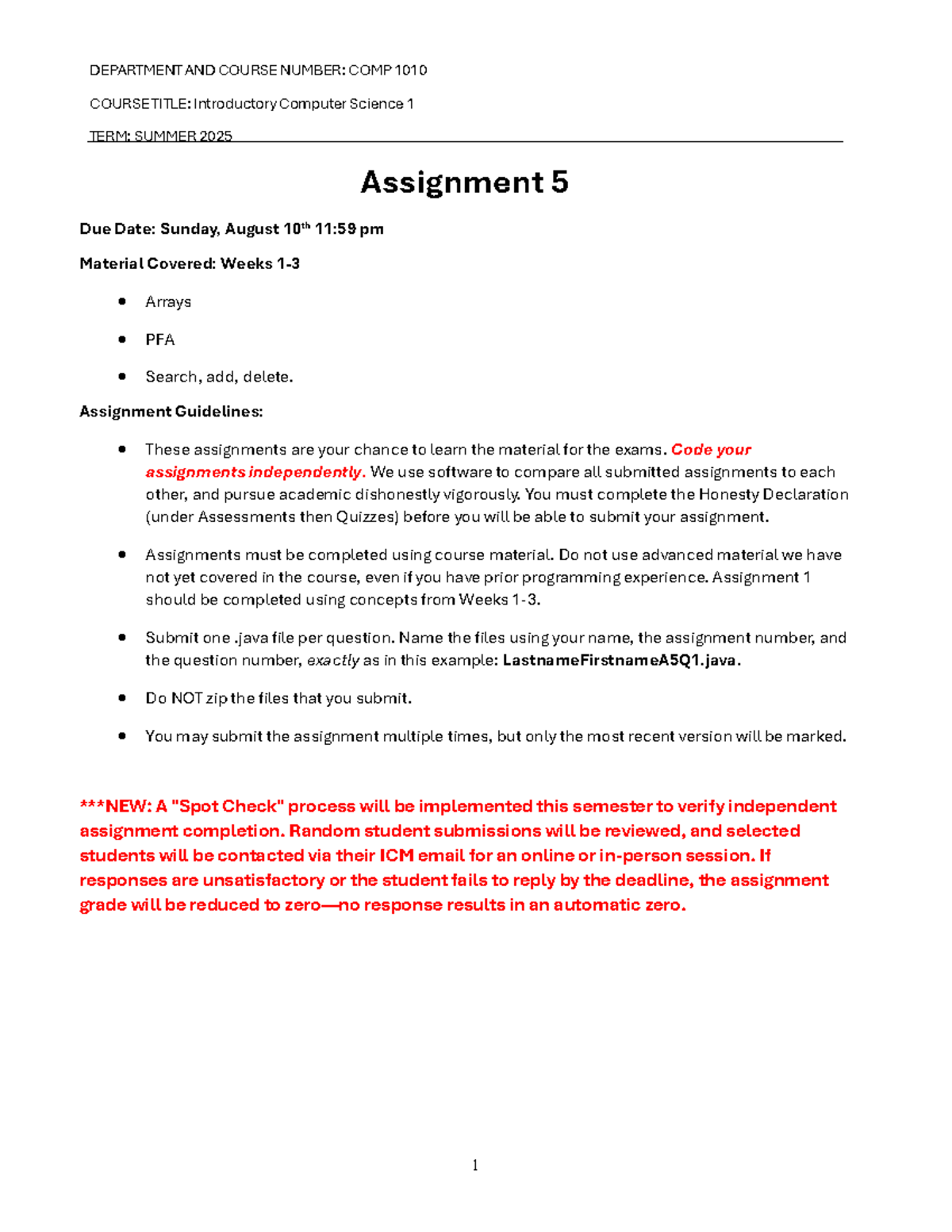 A5 COMP 1010 S25 - Contact Management System with Arrays - Studocu