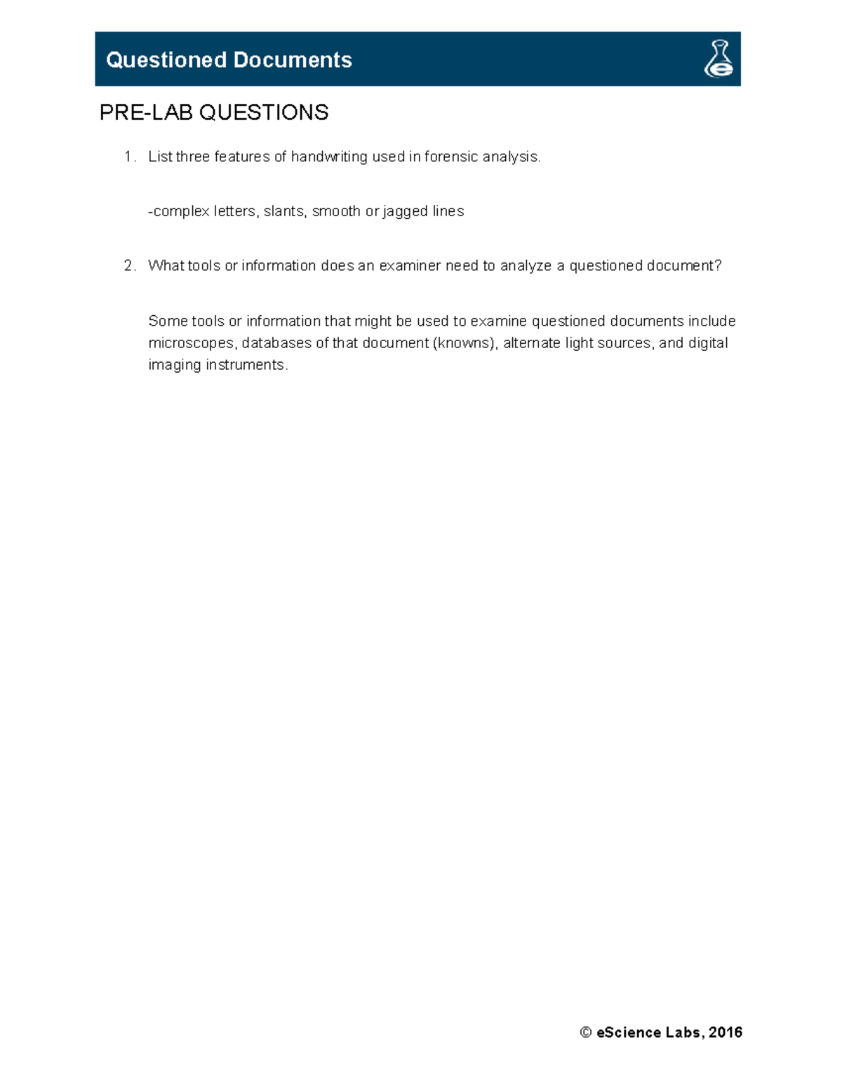 Escience - Lab Report on Handwriting Analysis in Graphology - Studocu