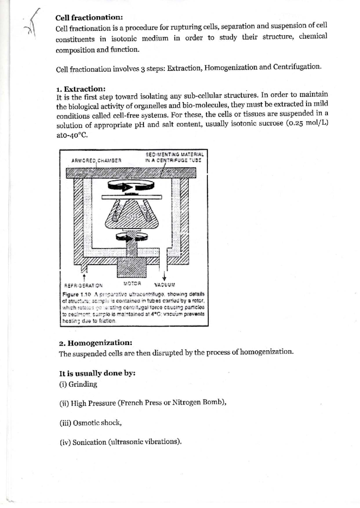 Cell Fractionation Techniques: Extraction, Homogenization ...