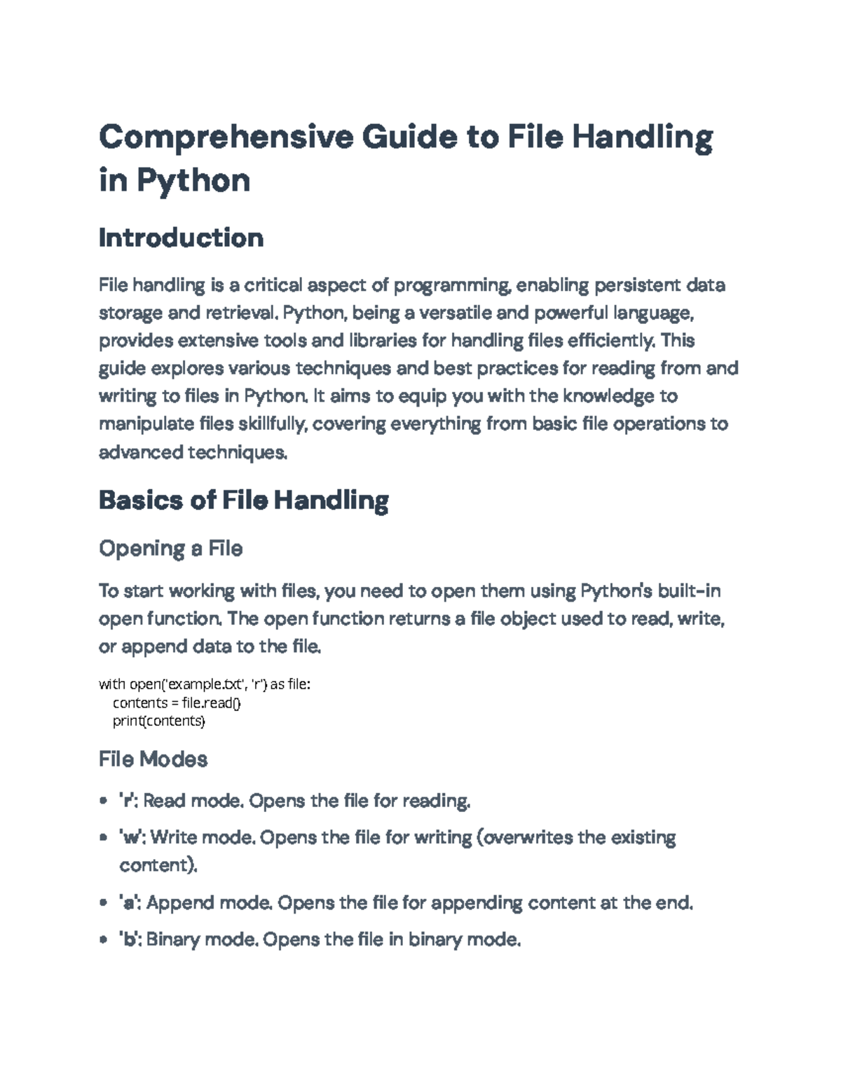 Comprehensive Guide to File Handling Techniques in Python - Comprehensive Guide to File Handling ...