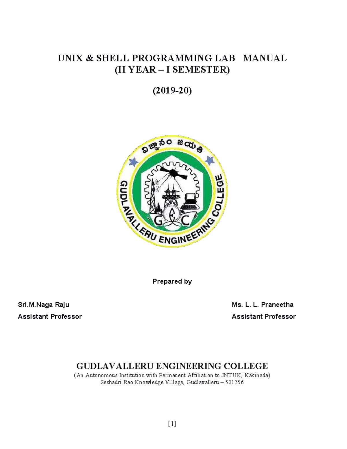 UNIX shell programming lab manual (IT 2nd year 1st sem) - Studocu