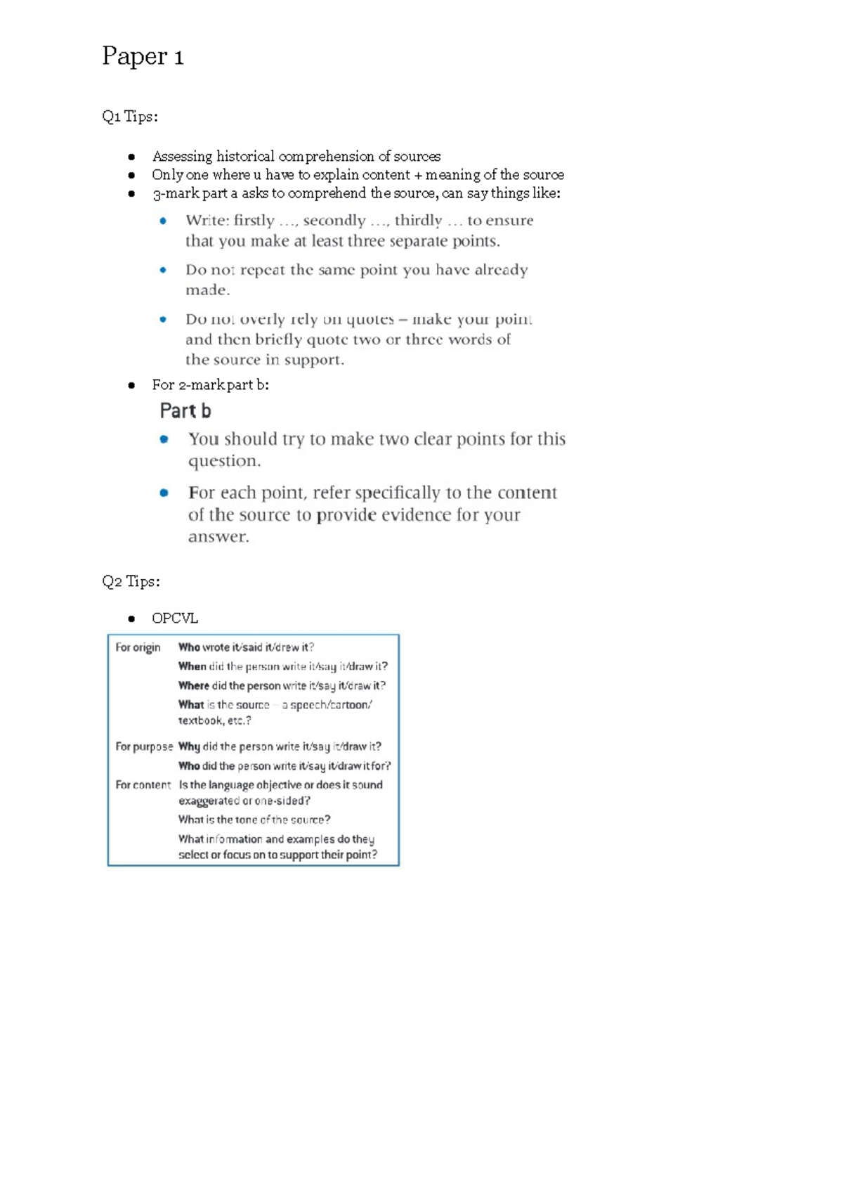 History Paper 1 - Tips & Content Notes on Rights & Protests - Studocu