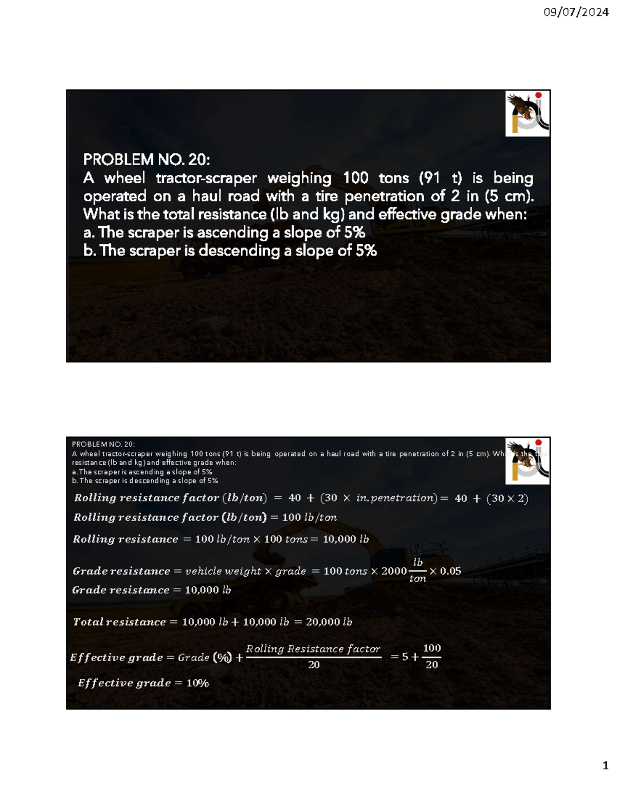 Highway Engineering Fundamentals Solutions - Problem Set 20 - Studocu